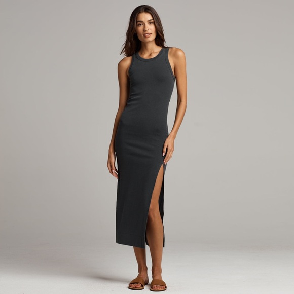 Rowan | Dresses | Rowan Dylan Knit Ribbed Maxi Dress Medium Faded Gray ...